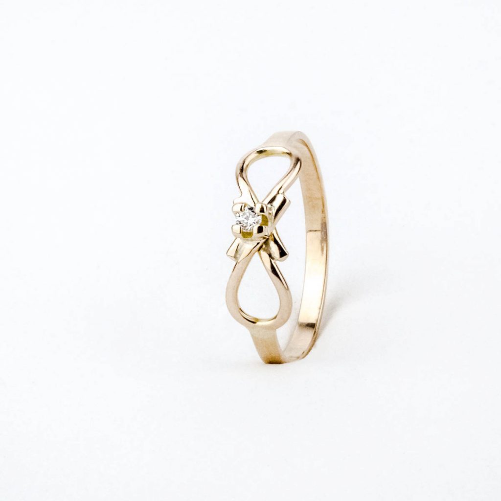 Anillo infinito oro 18k con circón – Joyería Quiroz